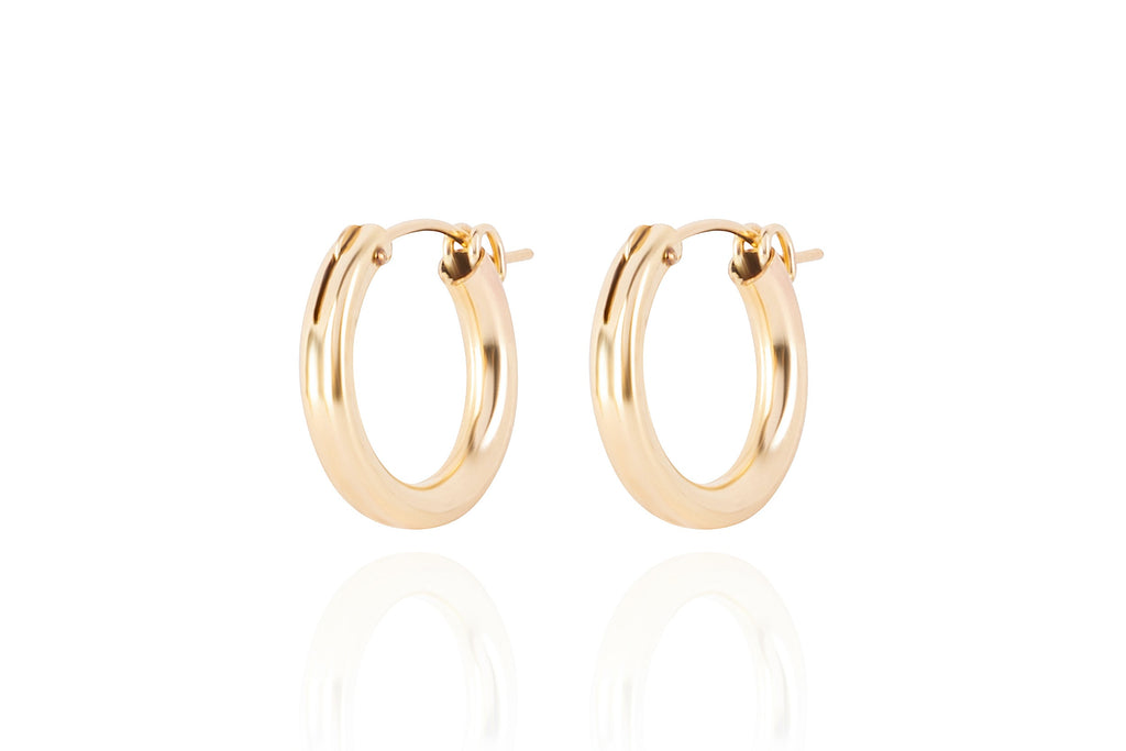 The SMALL CLASSY HOOPS - Modern creole in various sizes - Gold – SEAME-SWIM